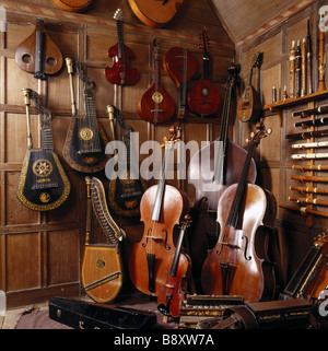 Musical instruments collection Stock Photo - Alamy
