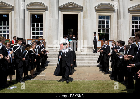 Cambridge University students gowns on Graduation day at Corpus Christi ...