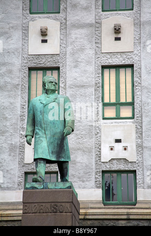 Statue of Bjornstjerne Bjornson the Norwegian author and play director ...