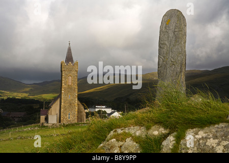 Standing stone monument, Glencolmcille, County Donegal, Ulster Province ...