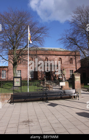 exterior of Arbroath Library Angus Scotland in winter December 2010 ...