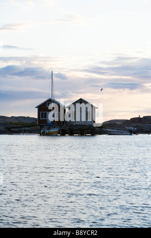 Sweden, Bohuslän, Smögen by night Stock Photo - Alamy