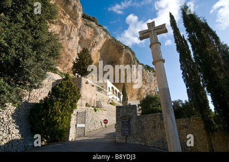 Majorca, Randa mountain, Santuario de nostra senora de Cura sculpture ...