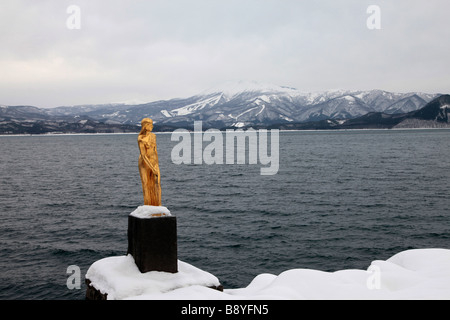 Statue of Tatsuko at Lake Tazawa Stock Photo - Alamy