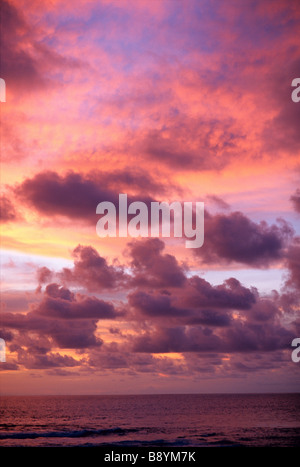 Multi colored sunset in Bali, Indonesia Stock Photo - Alamy