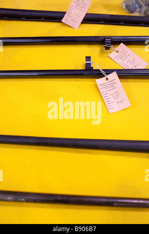 Guns lay on a table for sale at a gun show in Chantilly, Virginia Stock ...