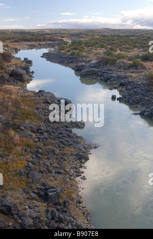 The Orange River snakes through the landscape near Hopetown in South ...