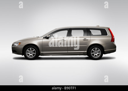 Volvo V70 estate car, side view isolated on white background Stock ...