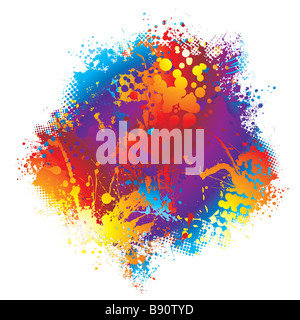 Brightly coloured blob icon in pink or purple with text area Stock ...