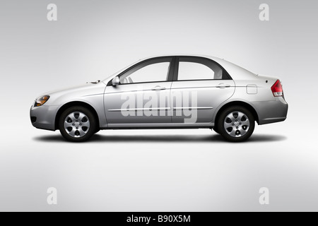 2009 Kia Spectra LX in Silver - Rear angle view Stock Photo - Alamy