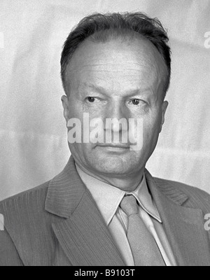 Hero of the Soviet Union Air Force Marshal Sergei Rudenko speaks at a ...
