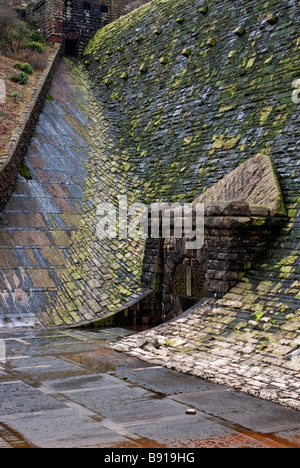 sluice outlets on the bottom of the dam wall, "elan valley Stock Photo ...