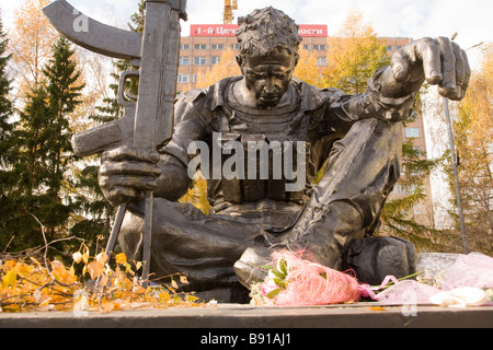 Ekaterinburg, Yakaterinburg Russia chechnya War memorial with the old ...