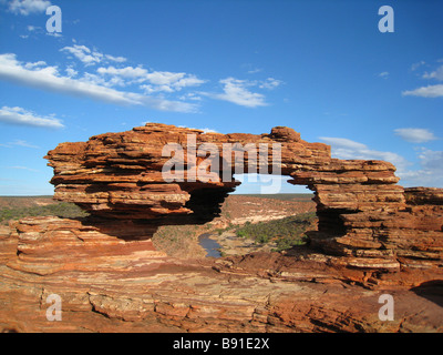 The natural rock formation of Natures Window, at Kalbarri, Western ...