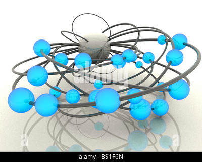 Steel model of molecule Stock Photo - Alamy