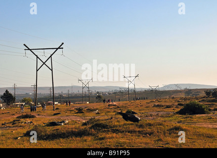 large electricity pylons crossing the landscape, county clare ireland ...