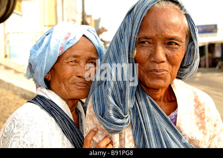 Expressive older Asian woman with head of full gray hair Stock Photo ...