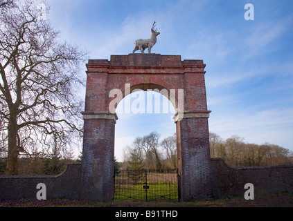 Five-Legged Stag Gate, Drax Estate, Wimborne, Dorset, England Stock ...