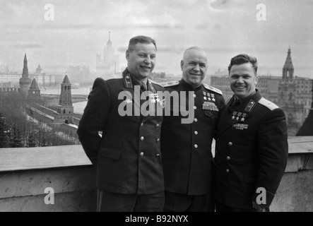 Pilot Alexander Pokryshkin three times Hero of the Soviet Union Stock ...