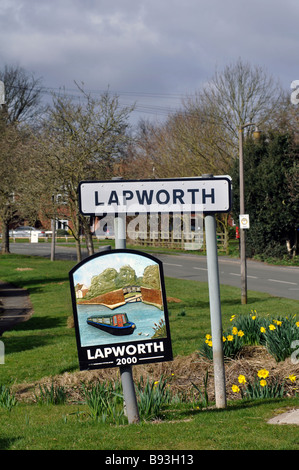 Lapworth village signs, Warwickshire England UK Stock Photo - Alamy