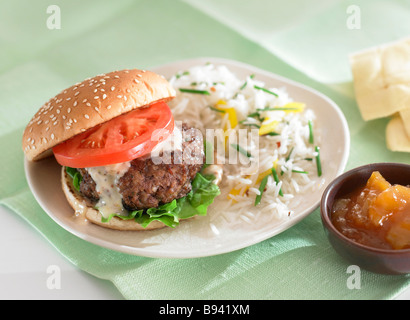 premium beef burger Stock Photo - Alamy