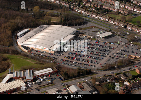 Aerial view Asda supermarket off Queslett Road Grear Barr Birmingham ...