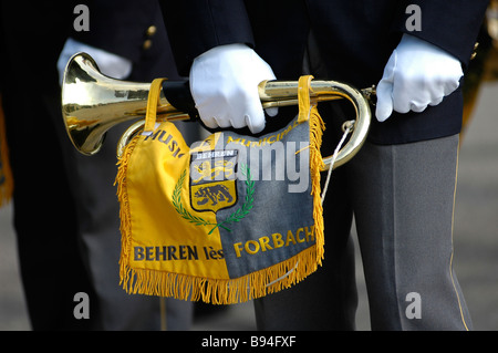 Bugle musicians of a french town band during a parade Stock Photo - Alamy