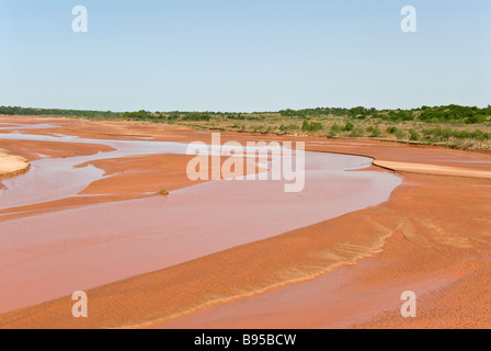 Red River forms part of the border between Texas and Oklahoma Stock ...