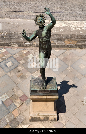 Italy, Pompeii. House of the Faun. Dancing Faun. Impluvium in the ...