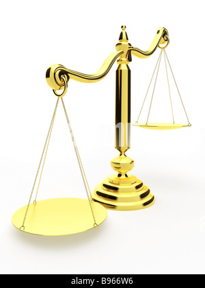 3D rendering of a golden scale Stock Photo - Alamy