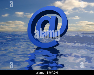 Internet symbol, At sign, address sign - 3D illustration Stock Photo ...