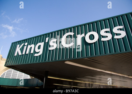 Sign above the main entrance to the King's Cross mainline railway ...
