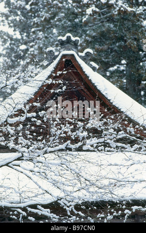 Snowscape of temples Stock Photo - Alamy