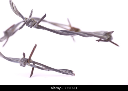 Barb wire cut out Stock Photo - Alamy