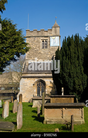 Cross and a church Stock Photo - Alamy