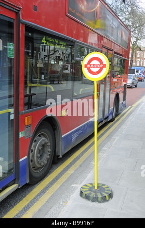 temporary bus stop Stock Photo - Alamy