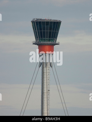 The new control tower at Heathrow airport, London, supported by an 85m ...