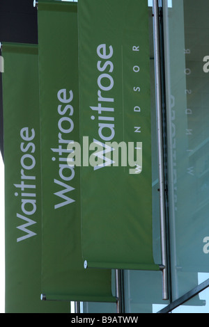 waitrose, waitose, watrose, windsor, banner, sign Stock Photo - Alamy