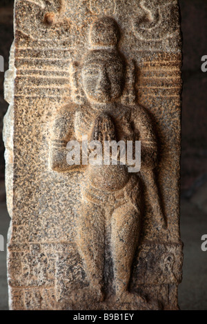 Carving at Krishna Mandapam in Mahabalipuram at Tamilnadu India Asia ...