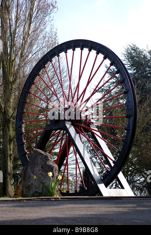 Colliery wheel, Miners Welfare Park, Bedworth, Warwickshire, England ...
