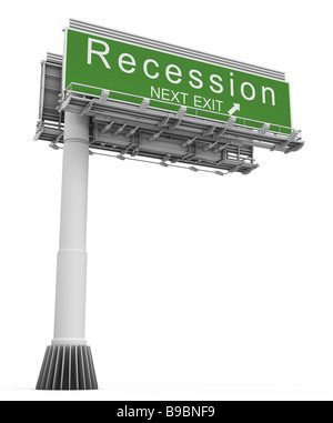 Highway Sign - Recession Stock Photo - Alamy