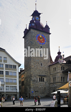 Rathaus Clock Tower, Luzern (Lucerne), Switzerland Stock Photo - Alamy