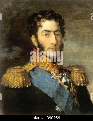 Prince Pyotr Bagration (1765-1812) and various generals on a monument ...