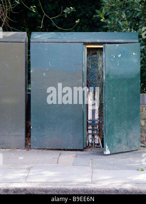 Virgin Media cable broadband box connection Fibre cable fast Stock ...