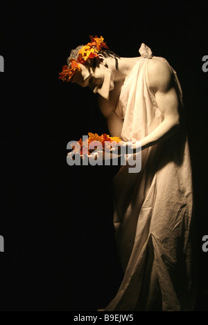 mime actor with a flower Stock Photo - Alamy