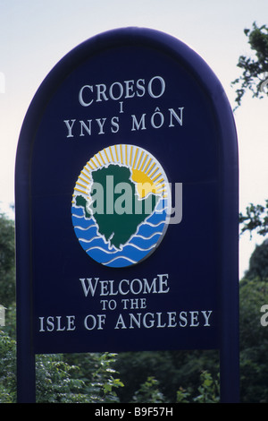 Welcome to Anglesey sign Stock Photo - Alamy