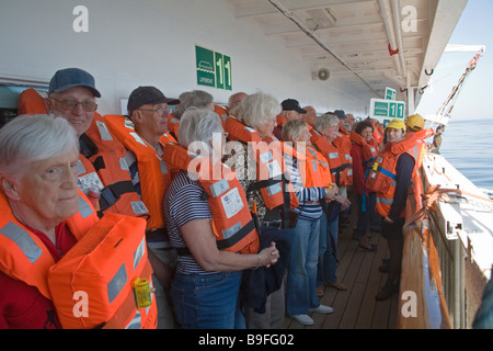Life jacket vest drill aboard the Cruise Ship Stock Photo - Alamy