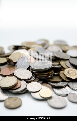 Coins differently cut-out Stock Photo - Alamy
