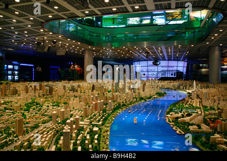 Scale model of the city in the Shanghai Urban Planning Museum Stock ...