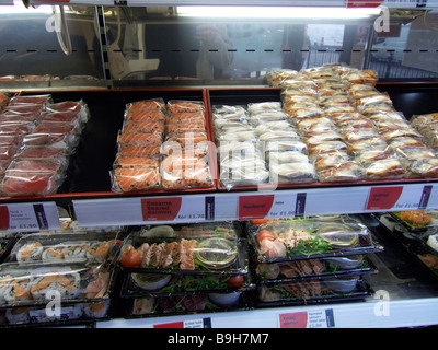 sushi display cabinet Stock Photo - Alamy